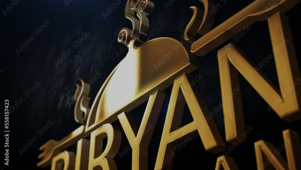 BIRYANI LOGO, BIRYANI RESTAURANT LOGO ANIMATION VIDEO, BIRYANI 3D ...