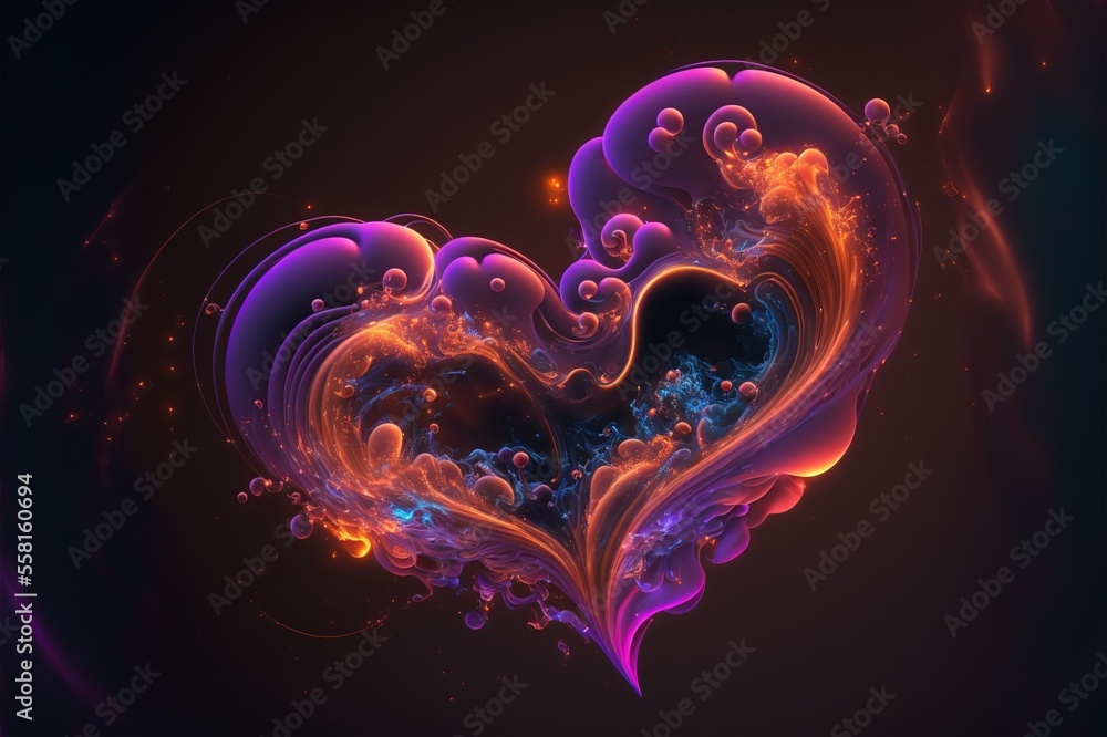 Glowy Particle Fluid Abstract Desktop Wallpaper in valentine ...