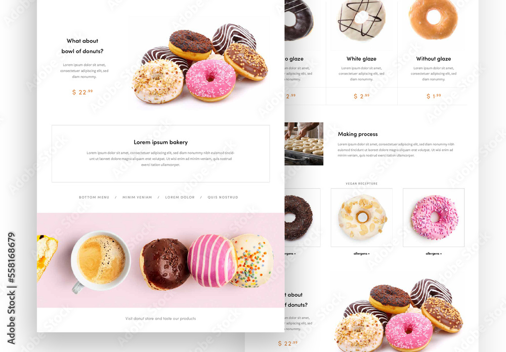 Product Newsletter For Bakery or Common Meal Shop Stock Template ...