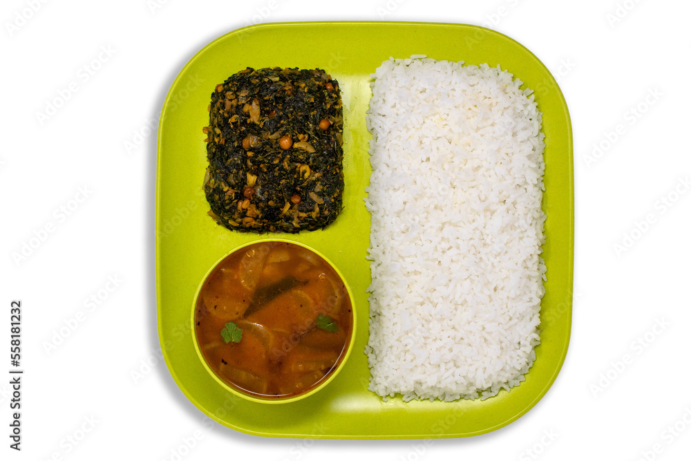 Foto de Tasty tamilnadu style authentic homemade white rice paruppu ...