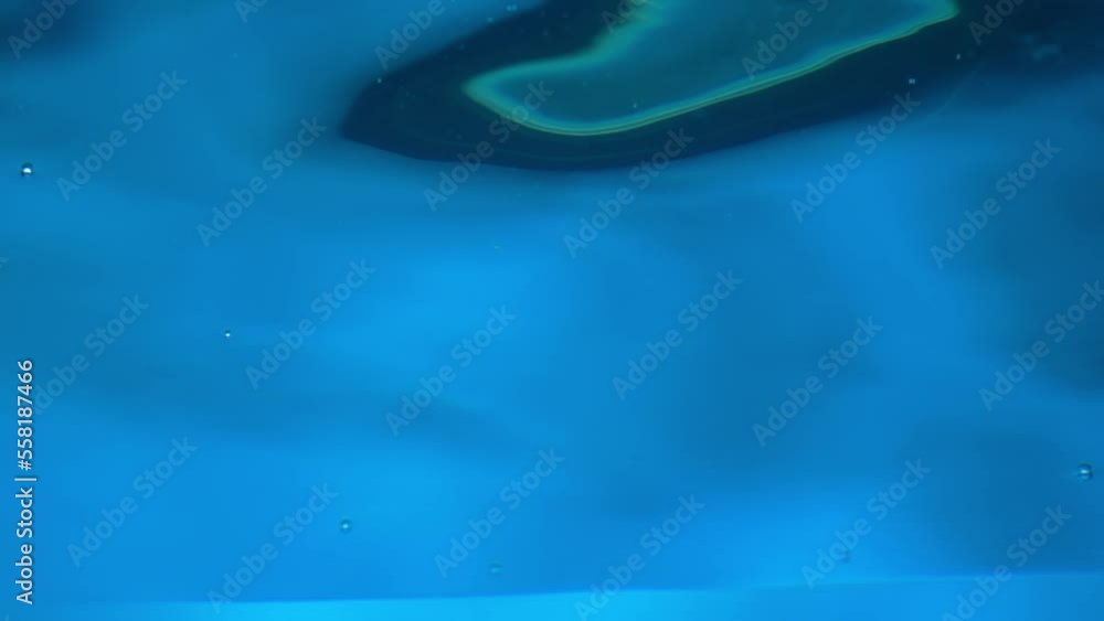 Ripples and waves appear on the blue water surface with dark highlights ...