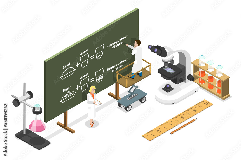3D Isometric Flat Conceptual Illustration of Homogeneous And ...