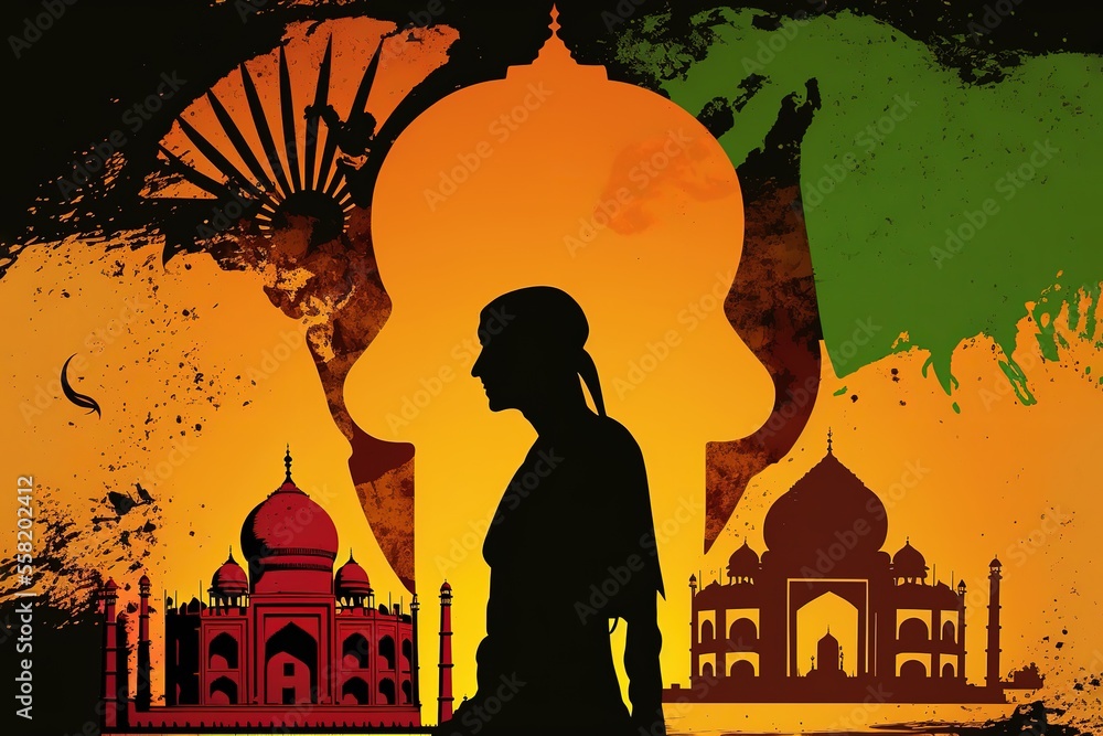India background showing its culture and diversity stock illustration ...