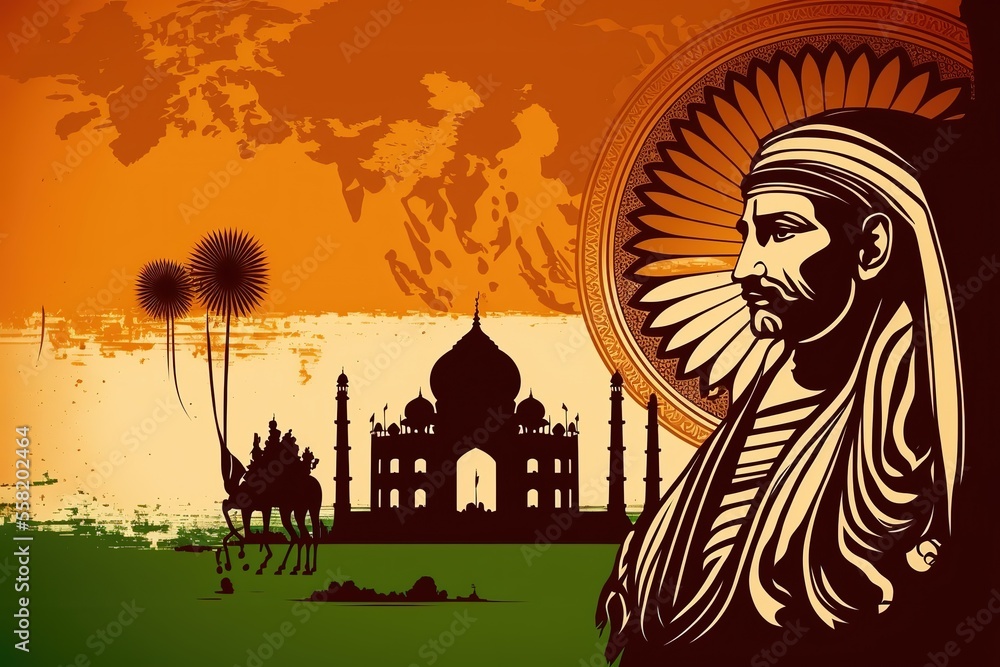 India background showing its culture and diversity stock illustration ...