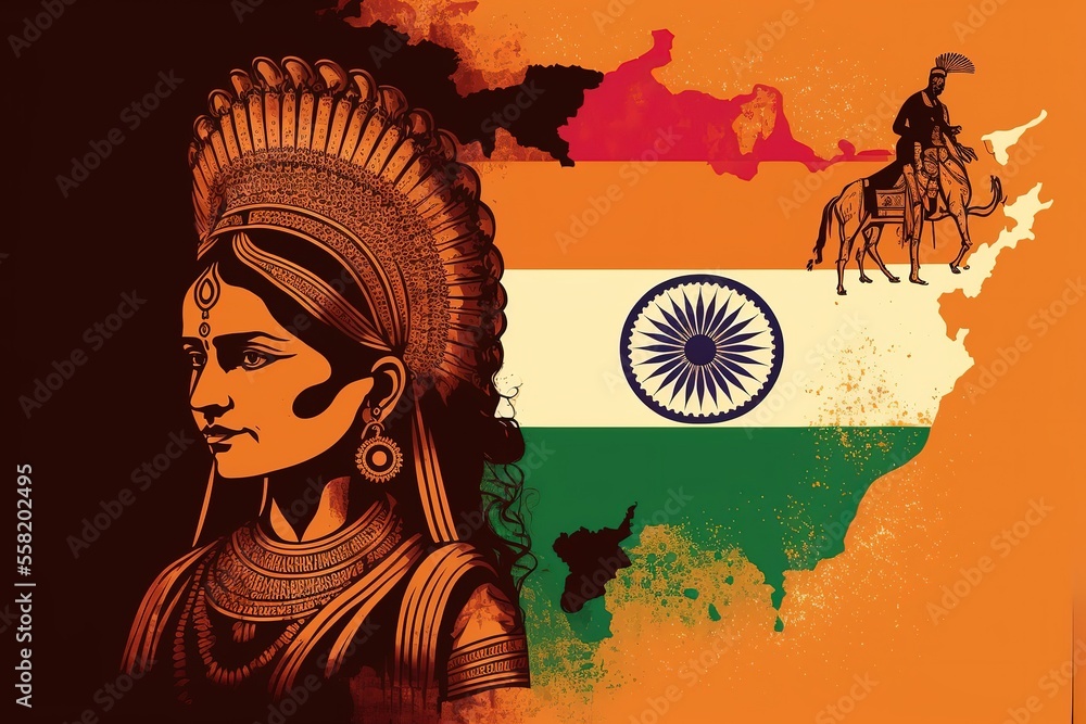 India background showing its culture and diversity stock illustration ...