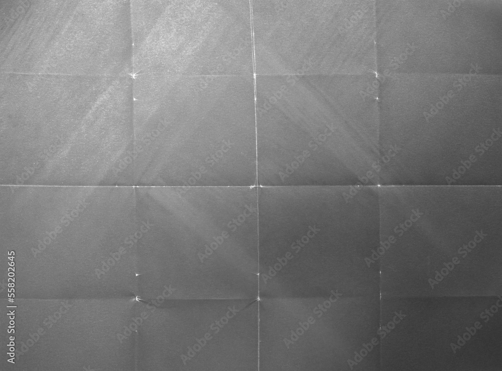 Texture of folded paper, top view or detail scan of paper surface, cool ...