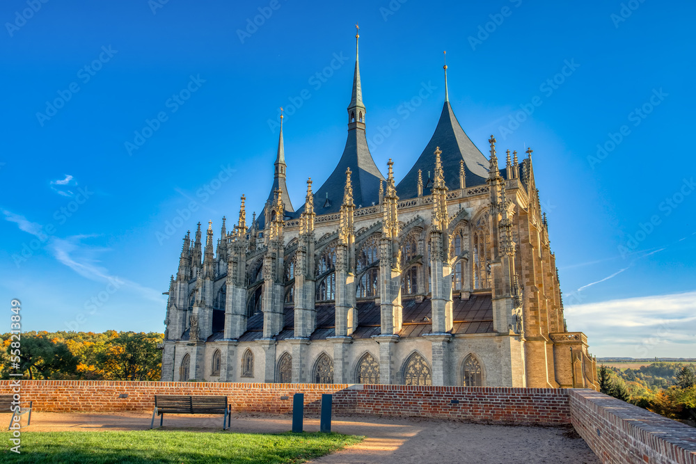 Famous Saint Barbara's Cathedral, Church, Czech: Chram svate Barbory ...