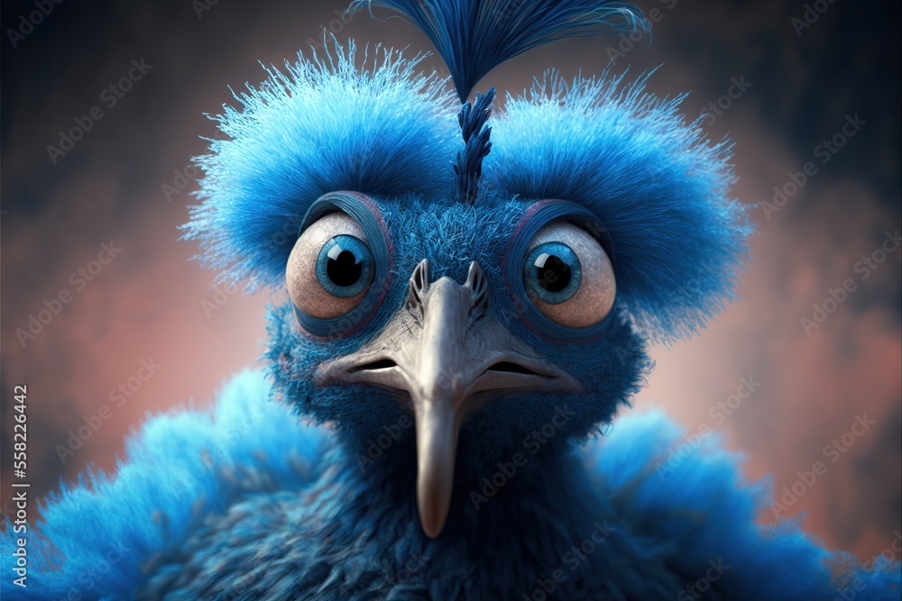 Cassowary, Cute adorable animal inspired by some cartoon movies Stock ...