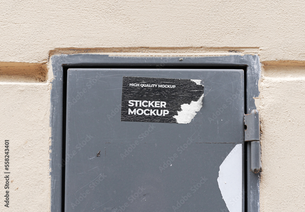 Sticker Mockup Paper Template Texture Street Urban Stock Template ...
