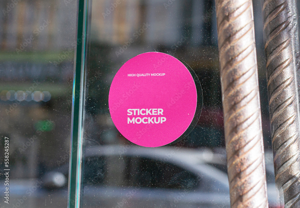 Sticker Mockup Paper Template Texture Street Urban Stock Template ...