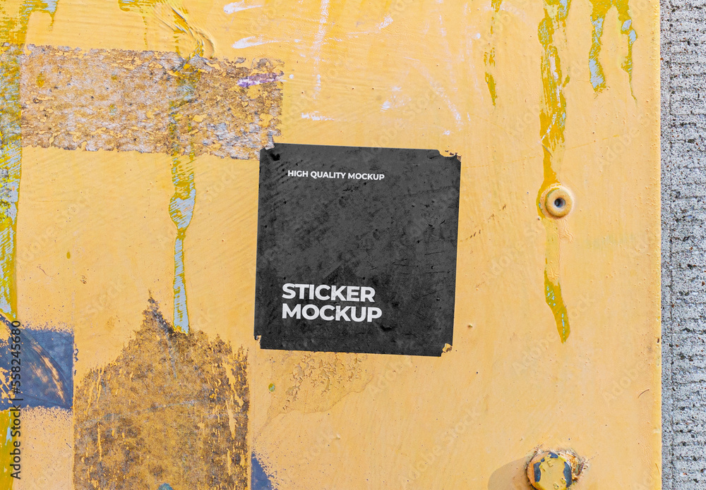 Sticker Mockup Paper Template Texture Street Urban Stock Template ...