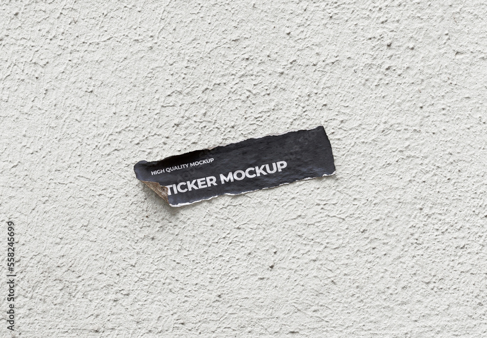Sticker Mockup Paper Template Texture Street Urban Stock Template ...