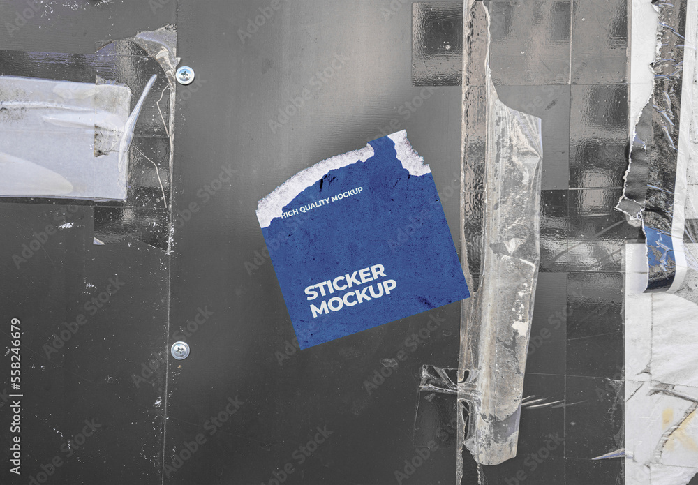 Sticker Mockup Paper Template Texture Street Urban Stock Template ...