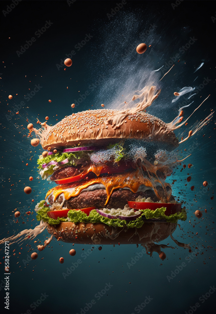 burger Stock Illustration | Adobe Stock