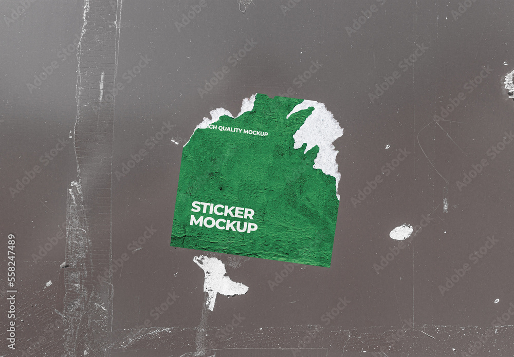 Sticker Mockup Paper Template Texture Street Urban Stock Template ...