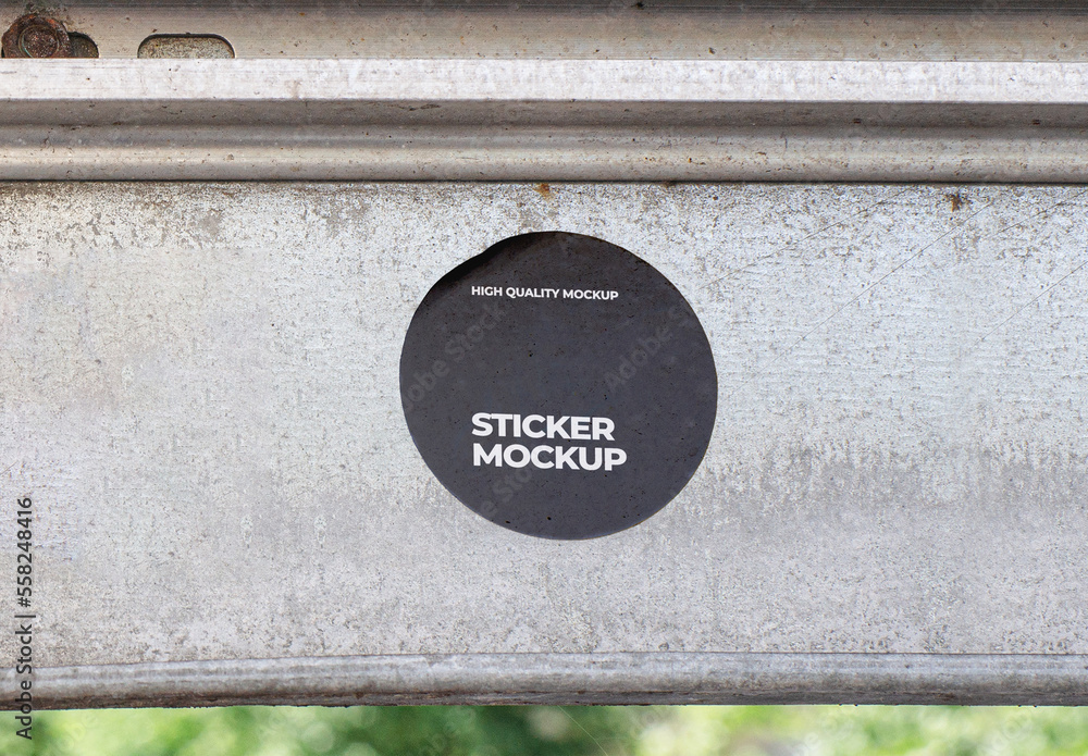 Sticker Mockup Paper Template Texture Street Urban Stock Template ...