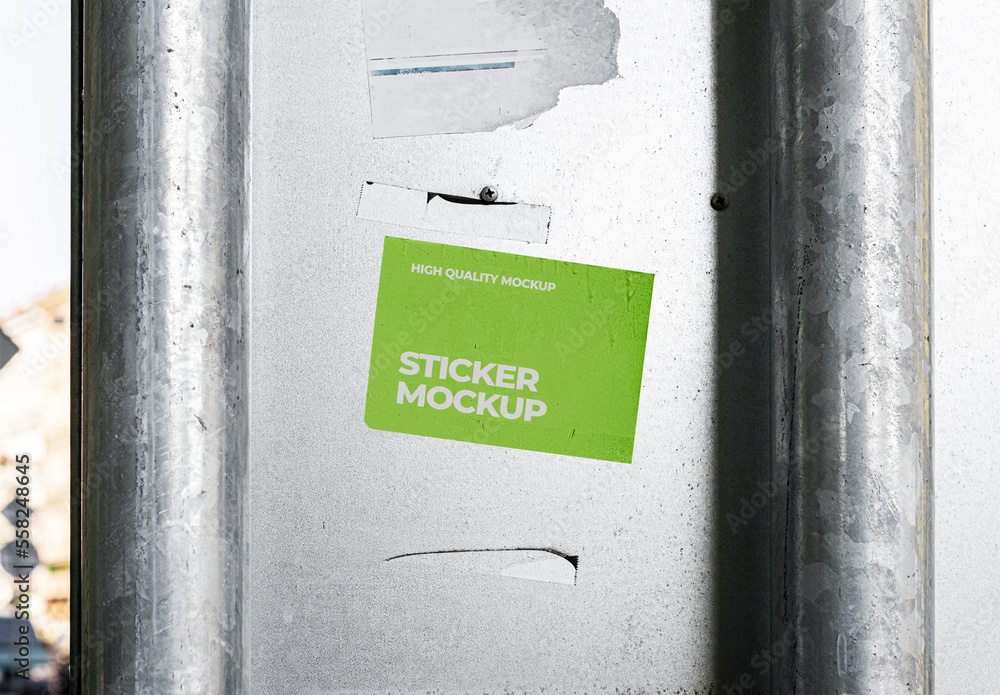 Sticker Mockup Paper Template Texture Street Urban Stock Template ...