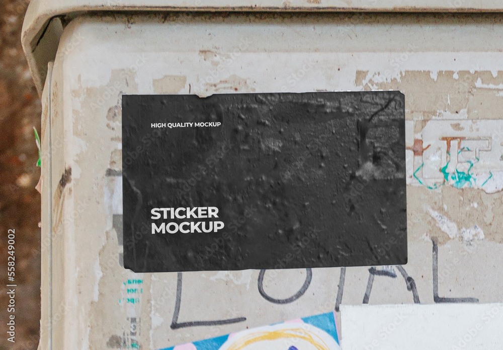 Sticker Mockup Paper Template Texture Street Urban Stock Template ...