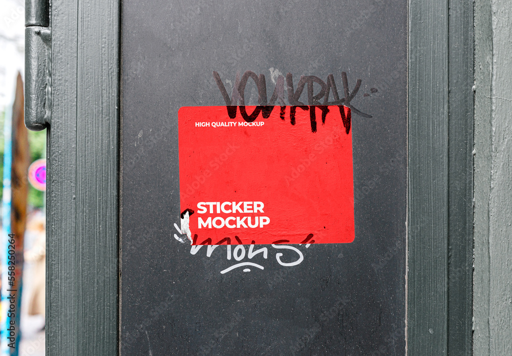 Sticker Mockup Paper Template Texture Street Urban Stock Template ...