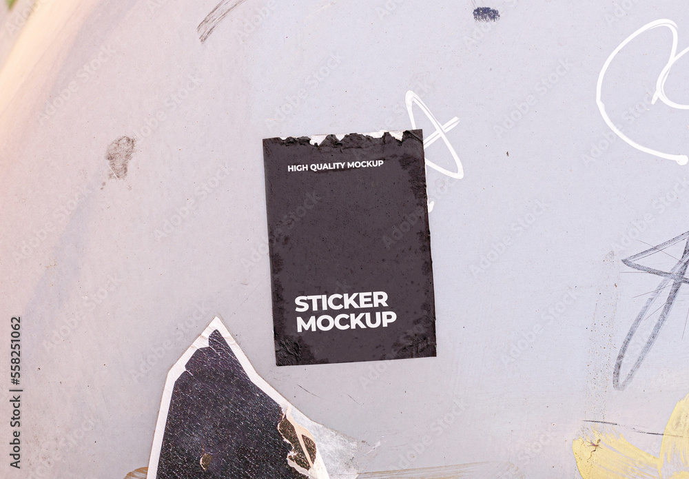 Sticker Mockup Paper Template Texture Street Urban Stock Template ...