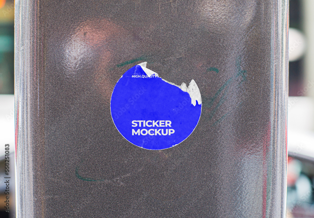Sticker Mockup Paper Template Texture Street Urban Stock Template ...