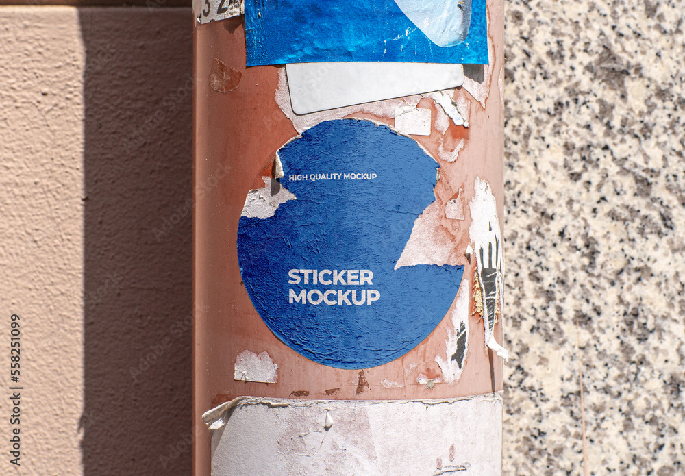 Sticker Mockup Paper Template Texture Street Urban Stock Template ...