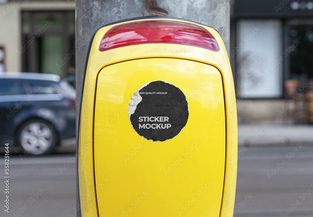 Sticker Mockup Paper Template Texture Street Urban Stock Template ...