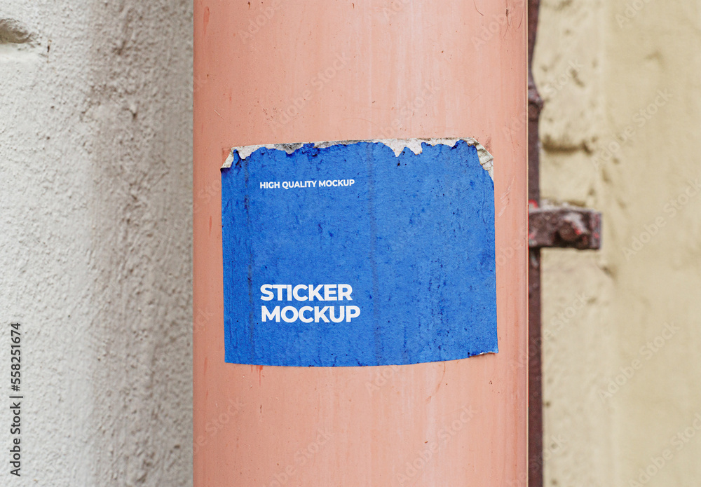 Sticker Mockup Paper Template Texture Street Urban Stock Template ...