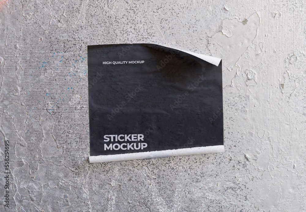 Sticker Mockup Paper Template Texture Street Urban Stock Template ...