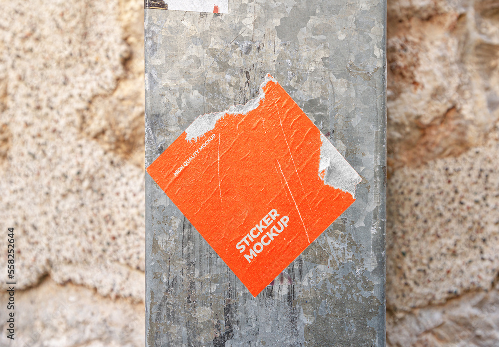 Sticker Mockup Paper Template Texture Street Urban Stock Template ...