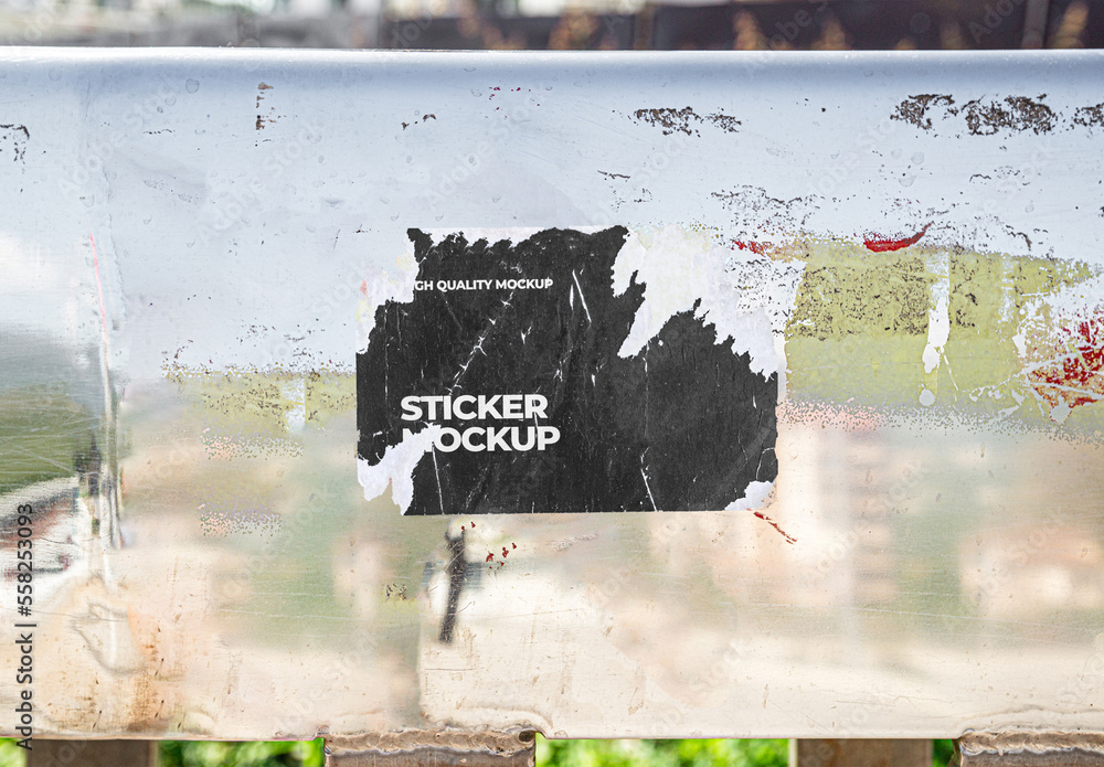 Sticker Mockup Paper Template Texture Street Urban Stock Template ...