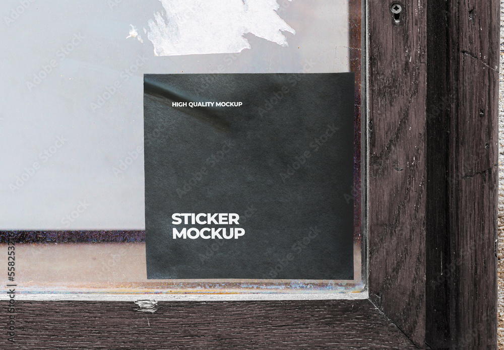 Sticker Mockup Paper Template Texture Street Urban Stock Template ...