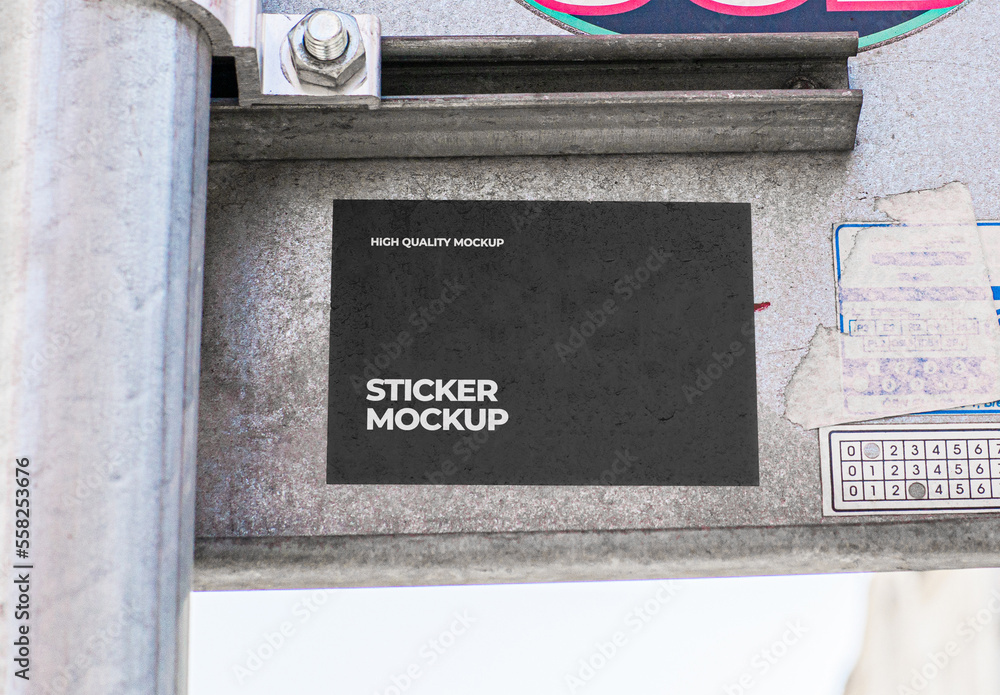 Sticker Mockup Paper Template Texture Street Urban Stock Template ...