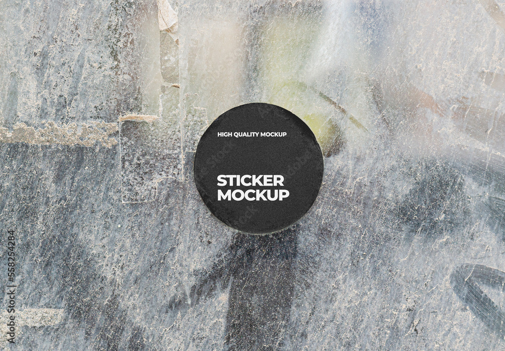 Sticker Mockup Paper Template Texture Street Urban Stock Template ...