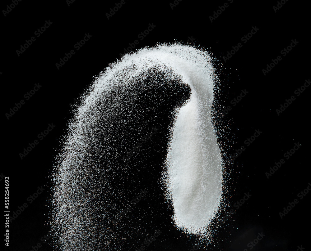 Million of white sand explosion, Photo image of falling down shower ...