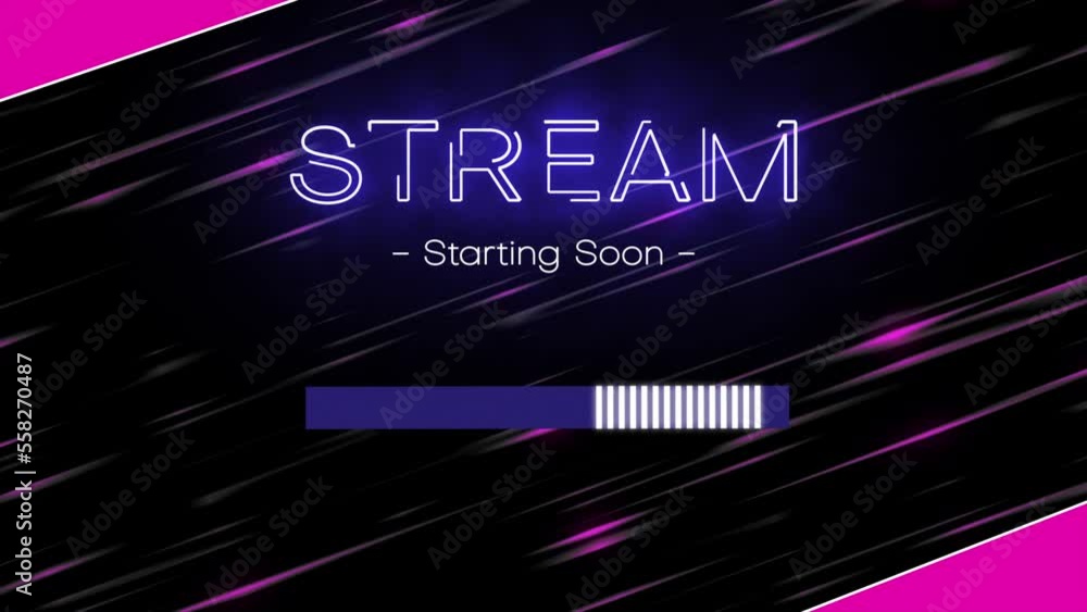 Animated Stream Starting Soon Title Stock Video | Adobe Stock