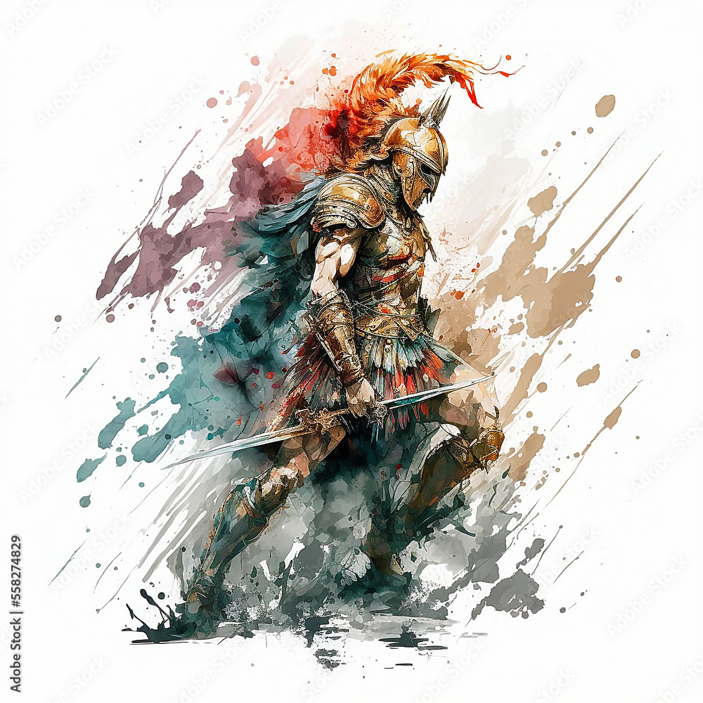 watercolor of Alexander the Great Stock Illustration | Adobe Stock