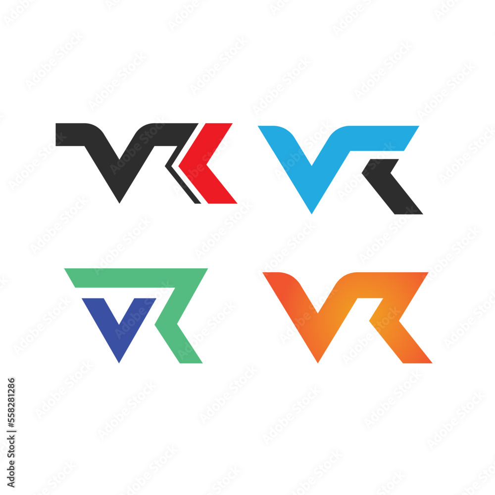 VR letter arrow icon vector concept design web Stock Vector | Adobe Stock