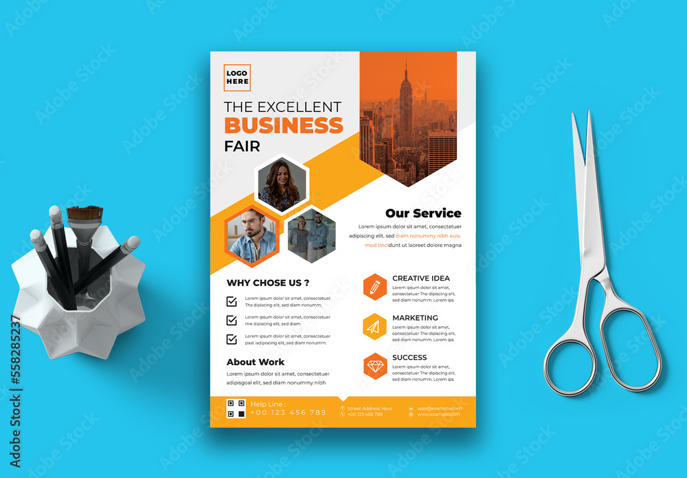 Business Fair Flyer Design Stock Template | Adobe Stock