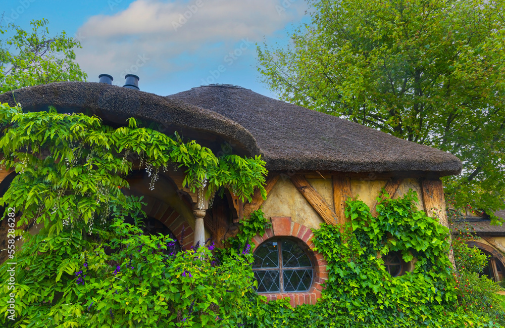 MATAMATA- NEW ZEALAND -NOVEMBER -2- 2022: Hobbiton - movie set created ...