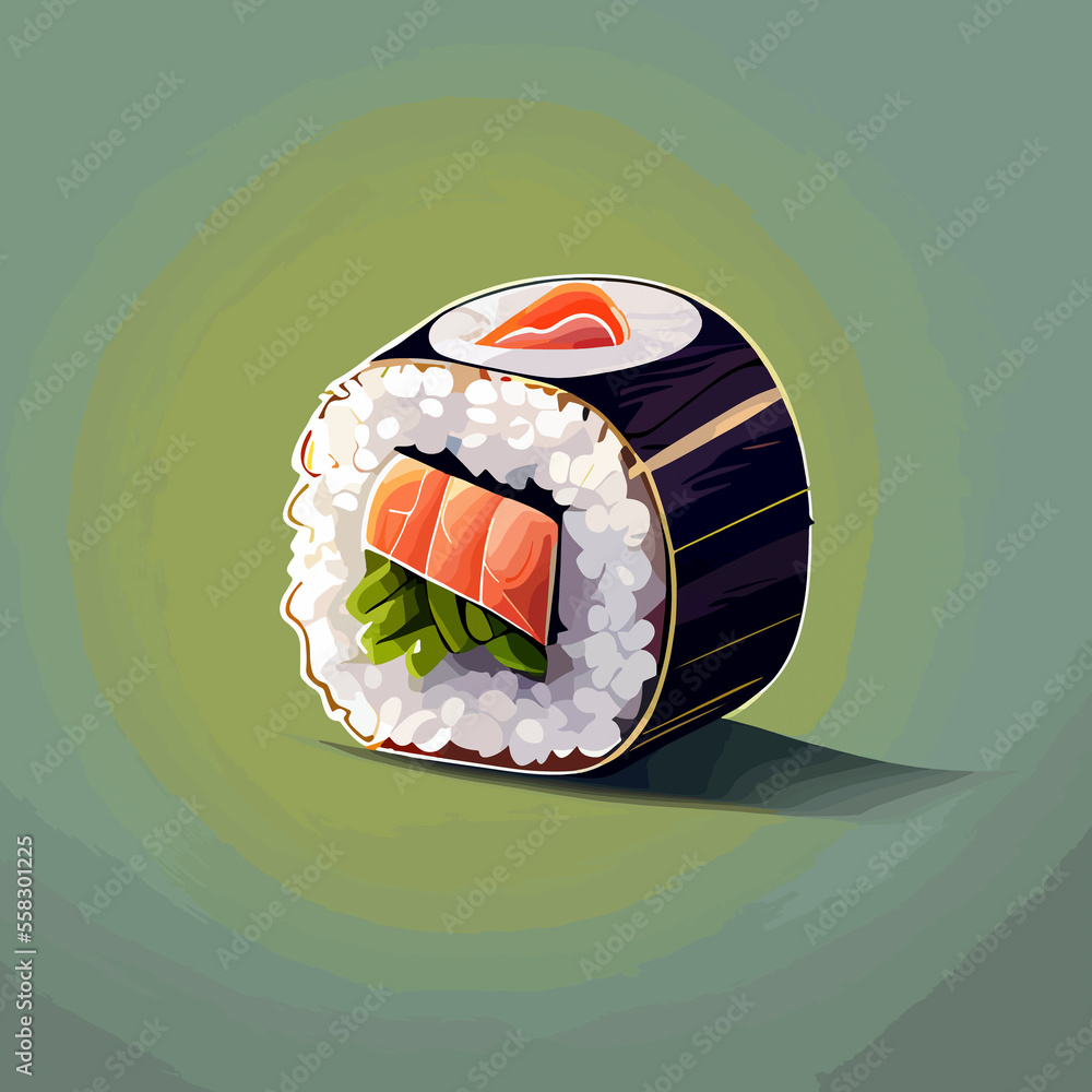 Realistic Sushi Drawing