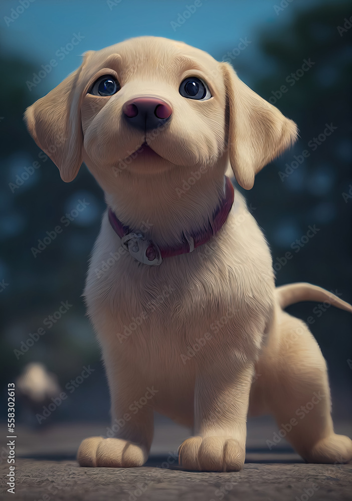 Adorable baby labrador dog character design, cute puppy labrador ...