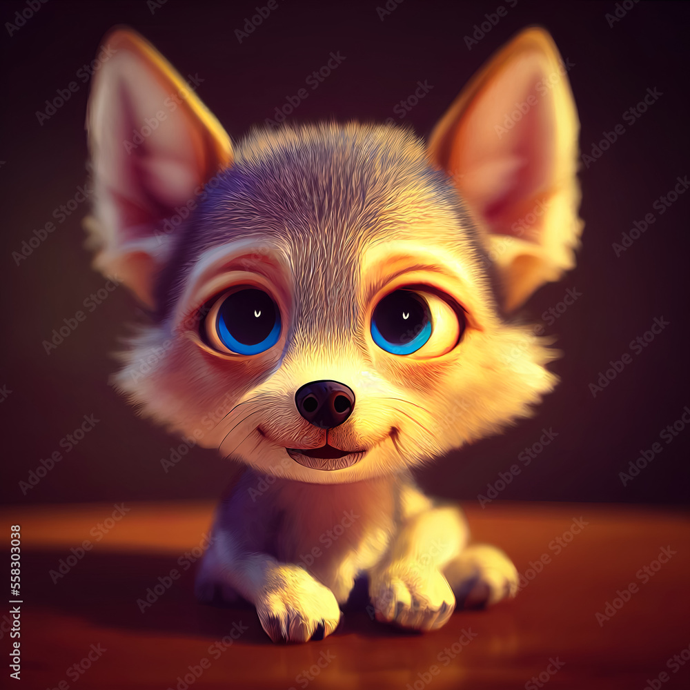 Cute Baby Wolf Anime