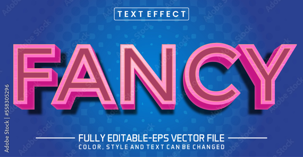 Fancy pink font Text effect editable Stock Vector | Adobe Stock