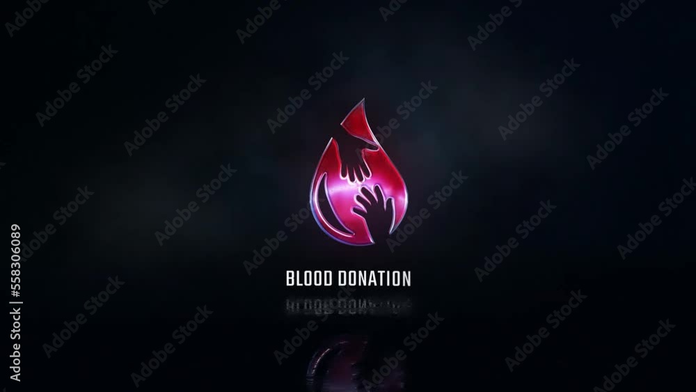 Blood donation logo, Blood donation logo animation, Blood donation monogram motion graphics ...