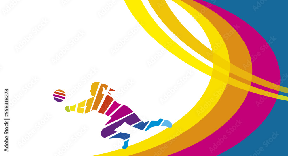 Volleyball sport graphic for use as a template for flyer or for use in ...