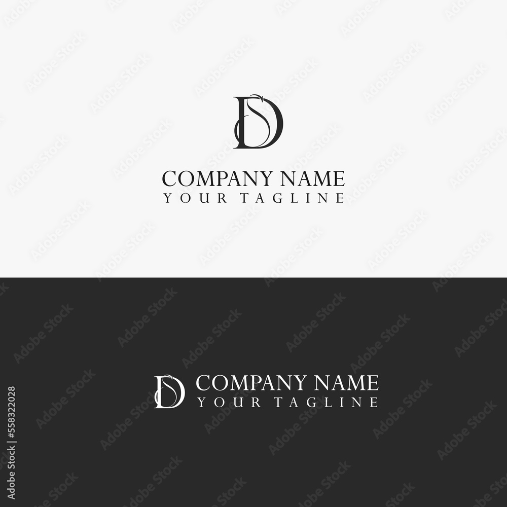 Letter D and S vector logo with exclusive concept. Stock Vector | Adobe ...