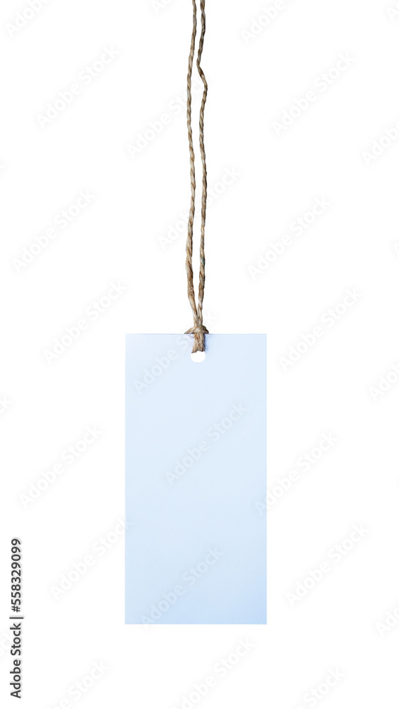 Blank white label with string for branding and price tag mockups Stock ...