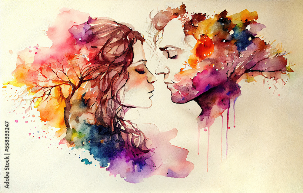 Watercolor Couple