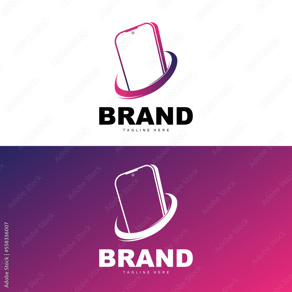 Smartphone Logo, Modern Electronics Vector, Smartphone Shop Design ...